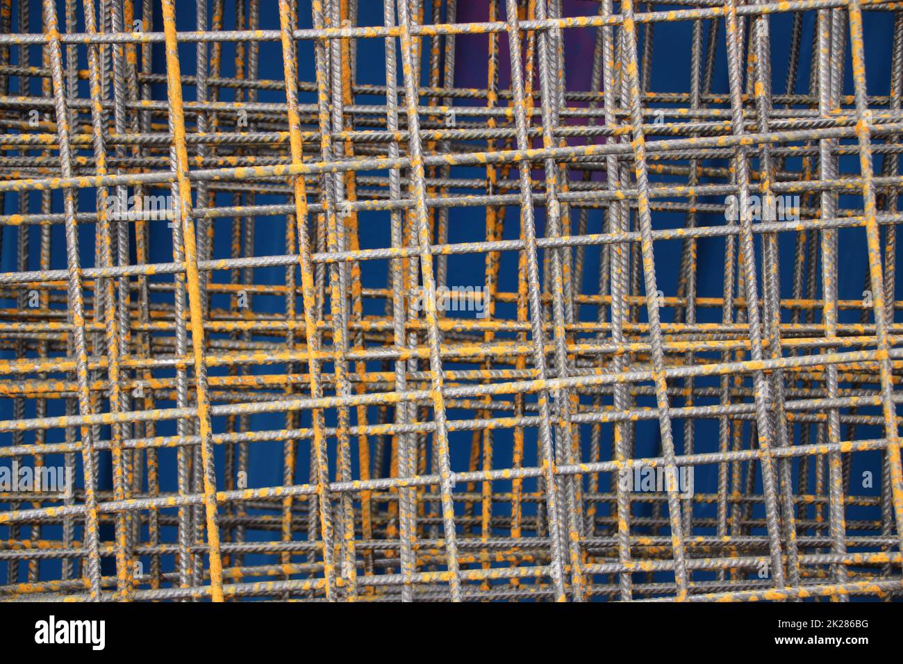 Structural steel is stored on a construction site Stock Photo - Alamy