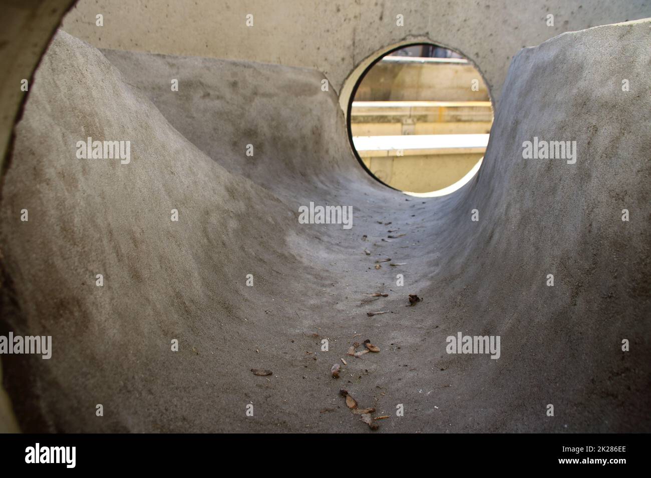 View into a sewage shaft from the perspective of the canal Stock Photo ...