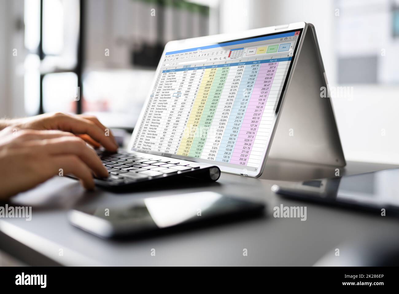 Spreadsheet Business Data Analyst Stock Photo - Alamy