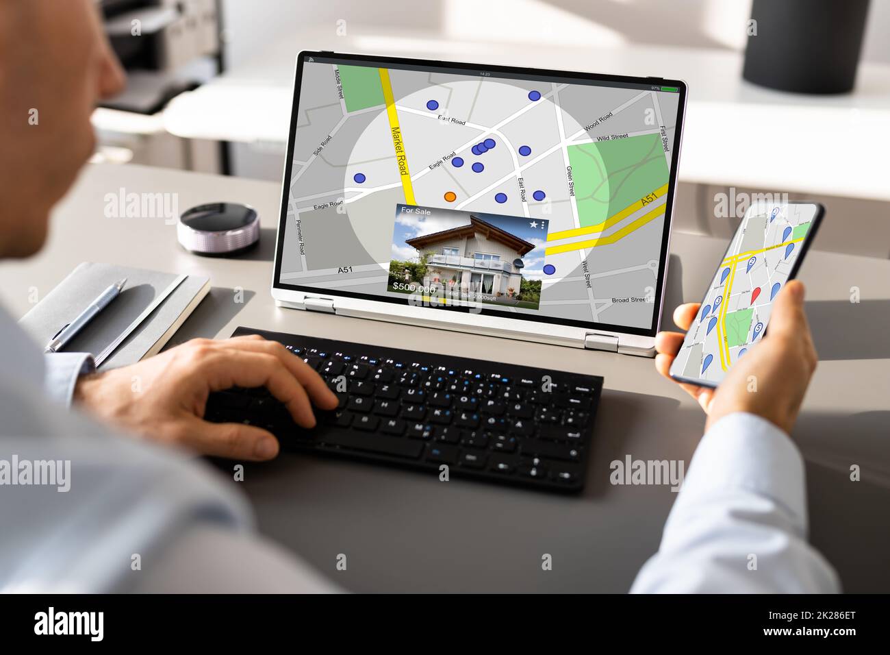 Online Real Estate Location Search Stock Photo - Alamy