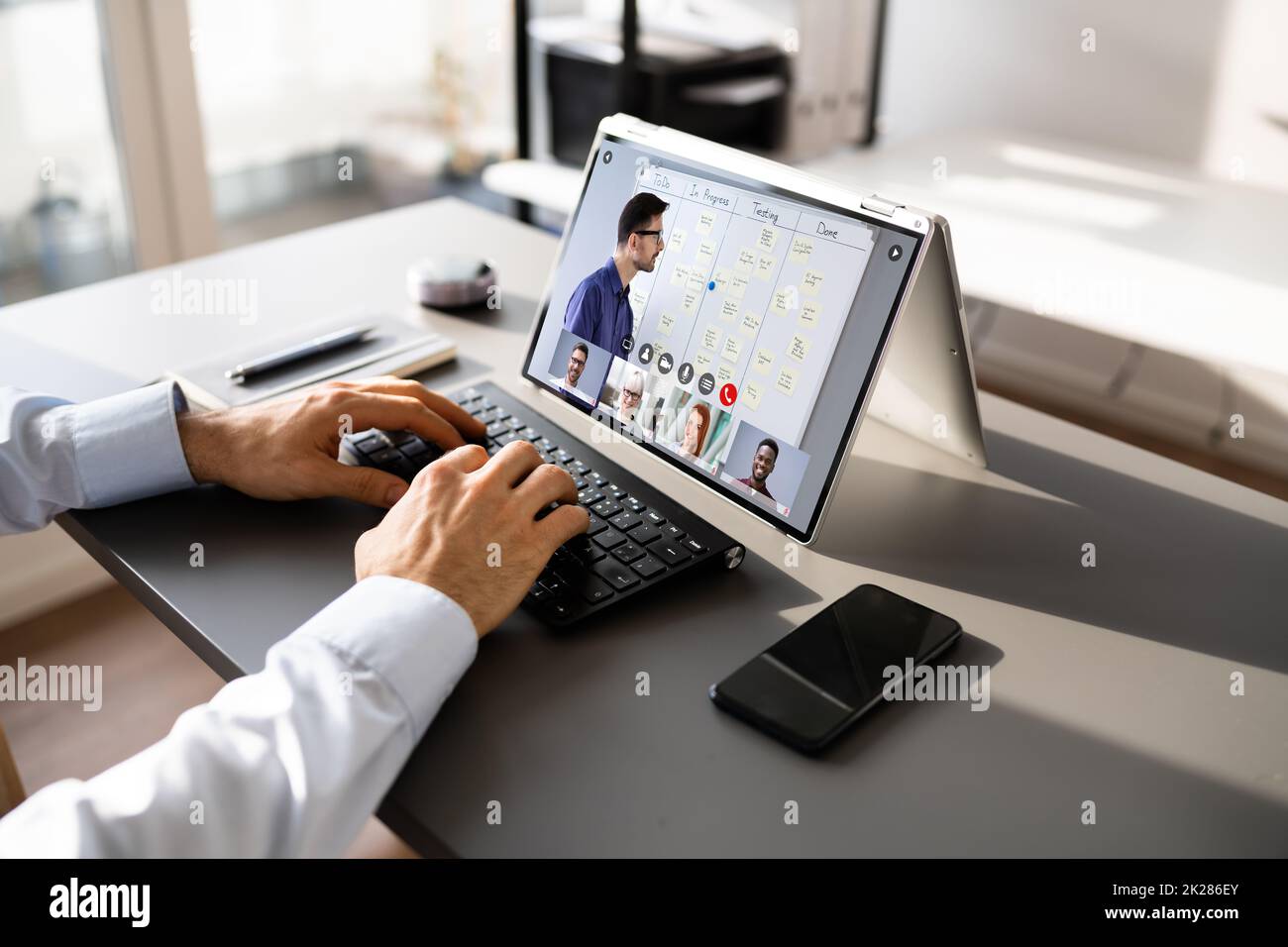 Coaching Lecture And Virtual Remote Training Session Stock Photo - Alamy