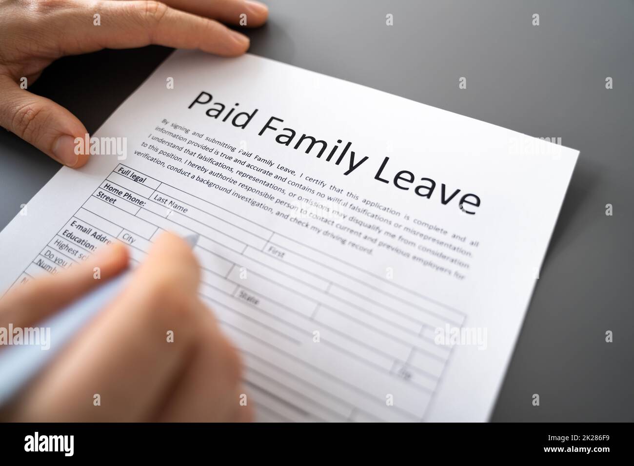 FMLA. Family And Medical Paid Leave Sick Stock Photo - Alamy