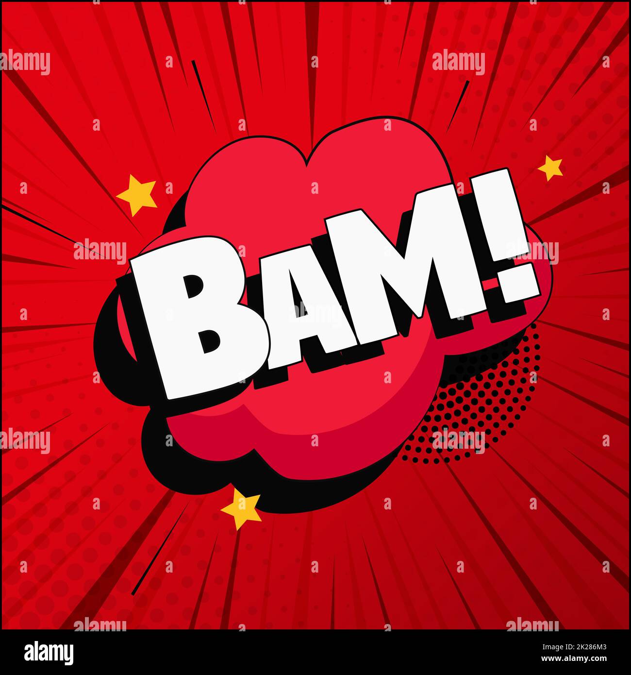 Comic lettering BAM on white background - Vector Stock Photo - Alamy