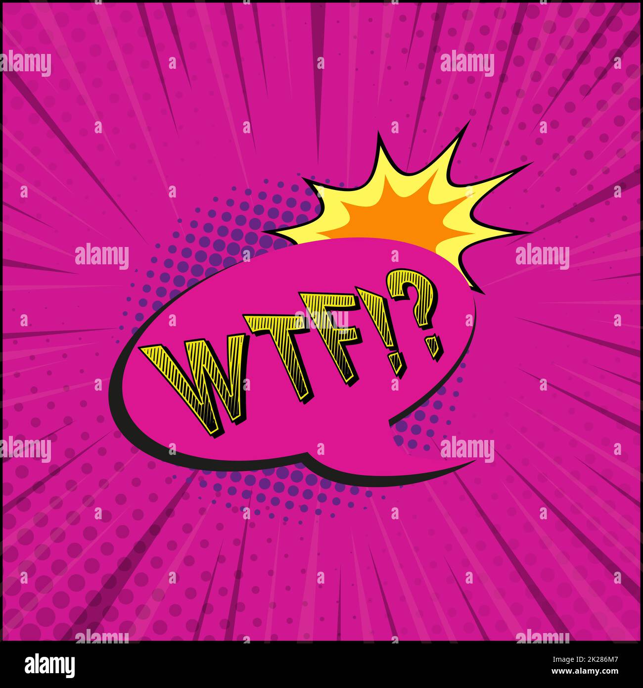 Comic lettering WTF on white background - Vector Stock Photo - Alamy