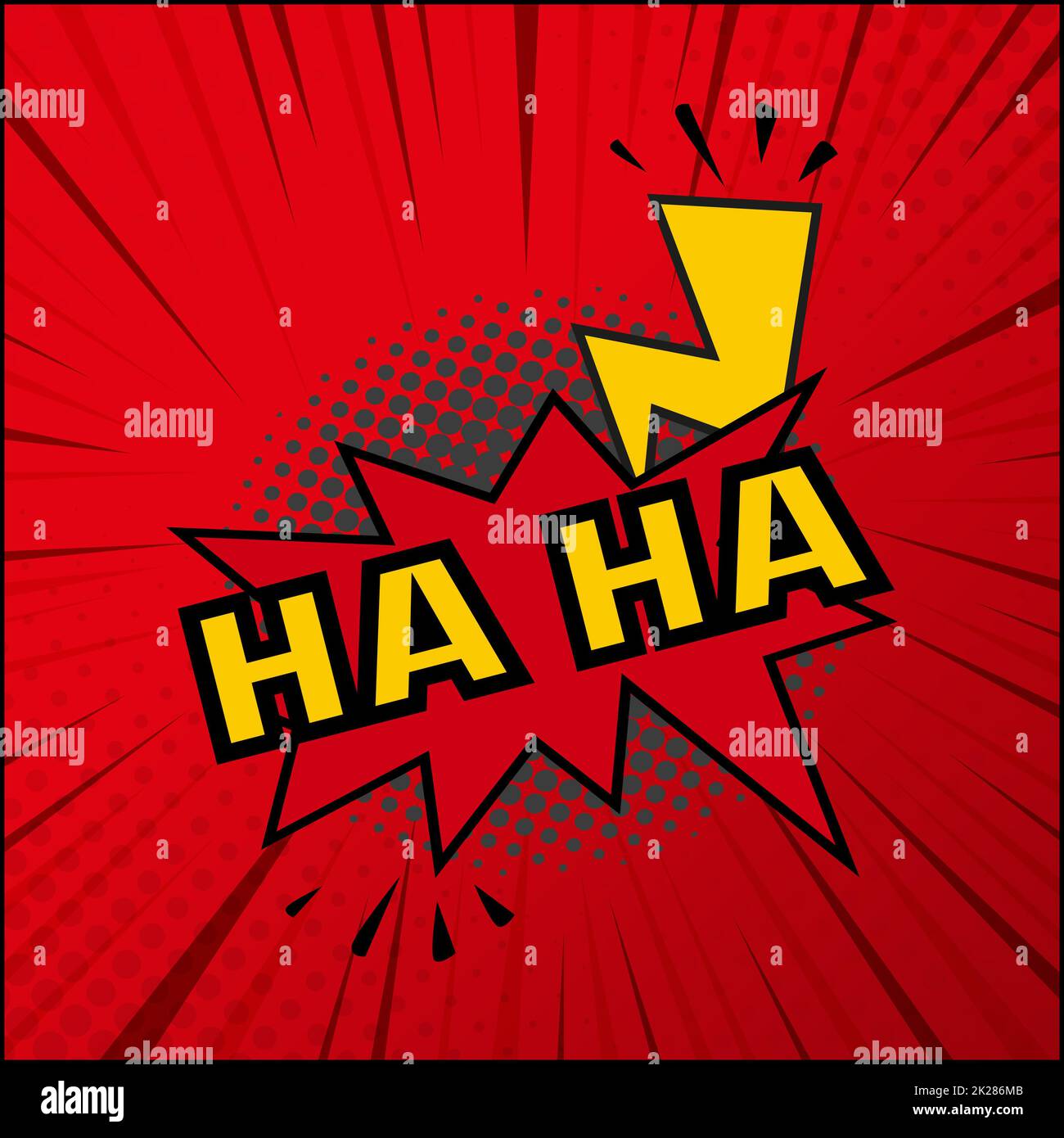 Comic lettering HA-HA on white background - Vector Stock Photo - Alamy