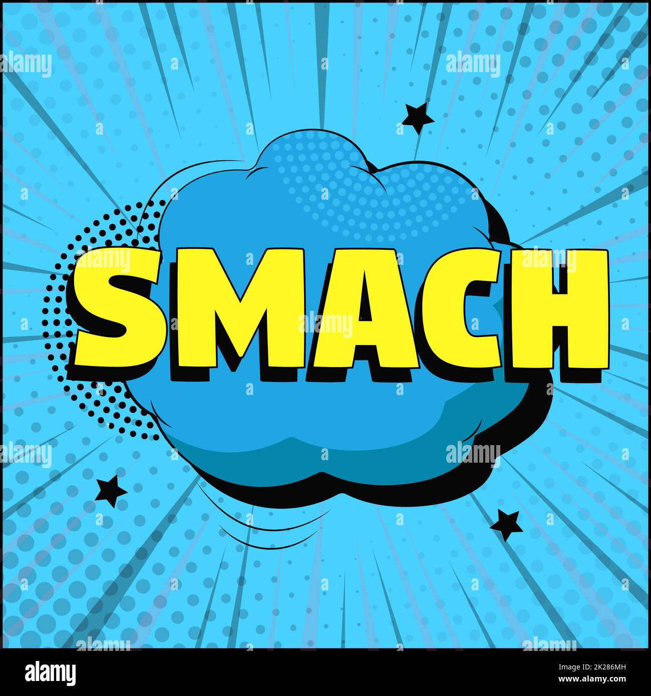 Comic lettering SMACH on white background - Vector Stock Photo - Alamy
