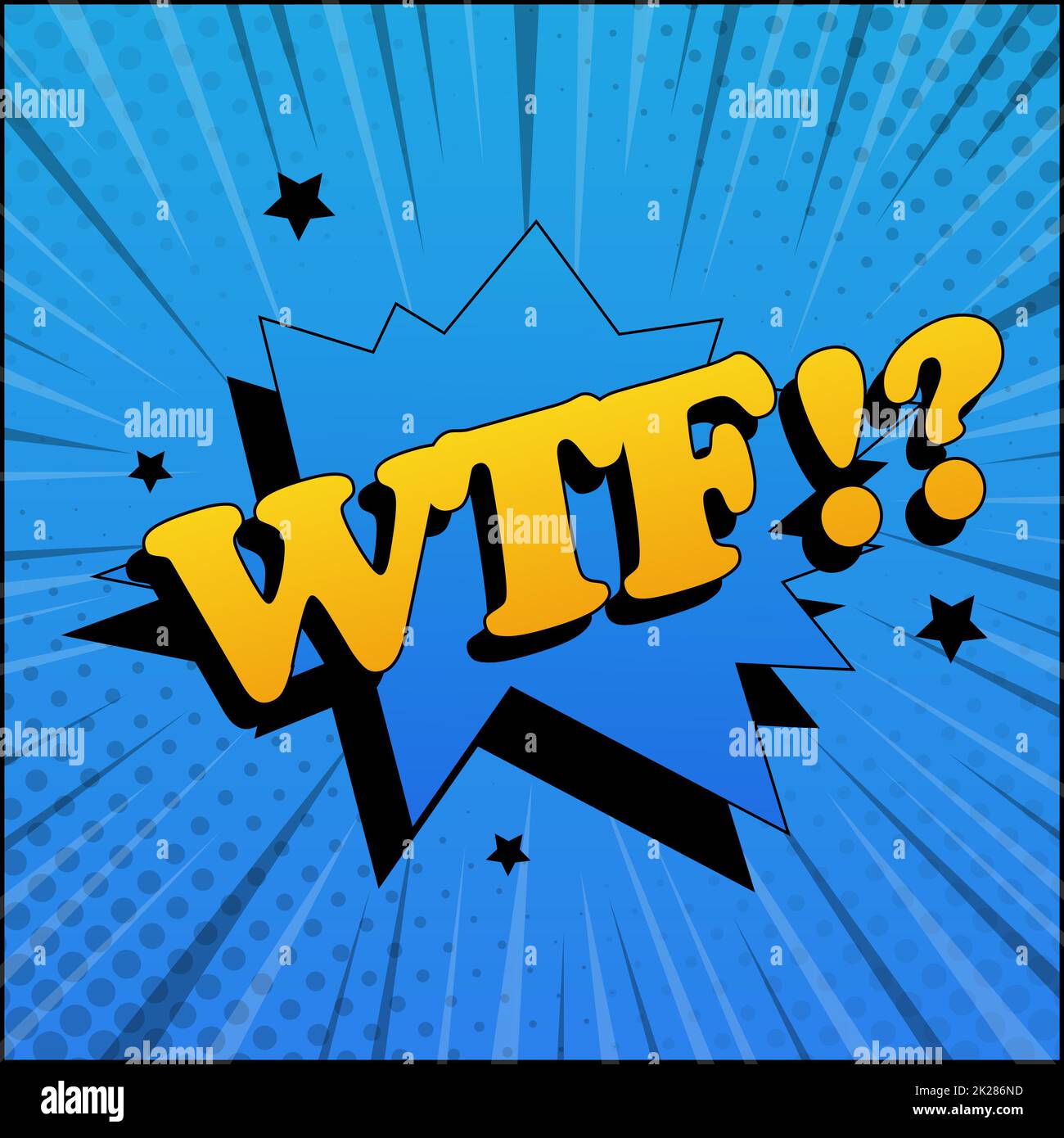 Comic lettering WTF on white background - Vector Stock Photo - Alamy