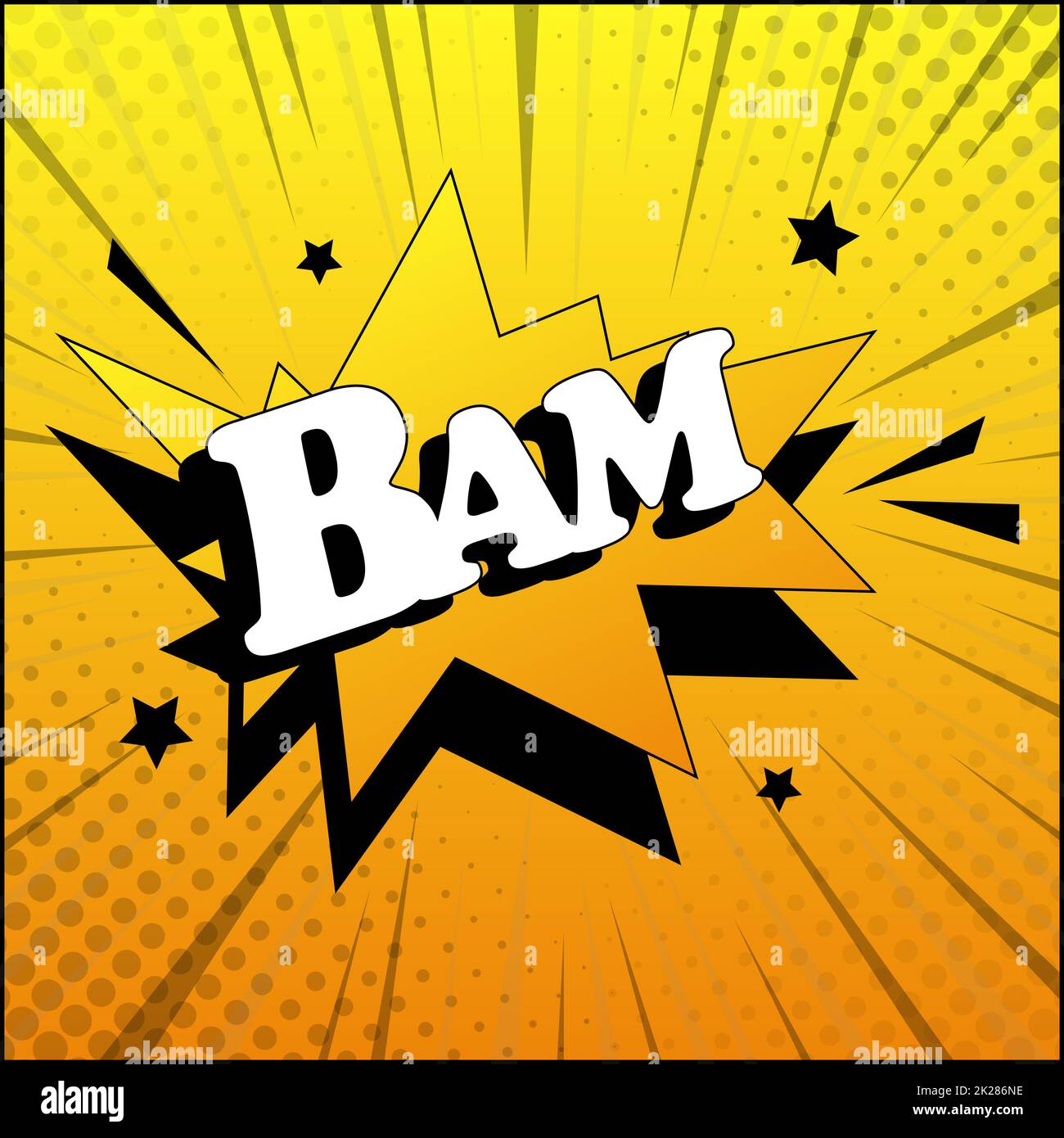 Comic lettering BAM on white background - Vector Stock Photo - Alamy