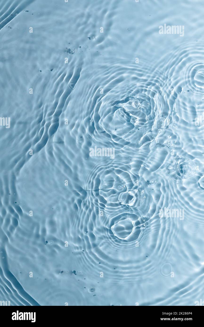 Blue water texture, blue pure water surface with waves and ripples ...