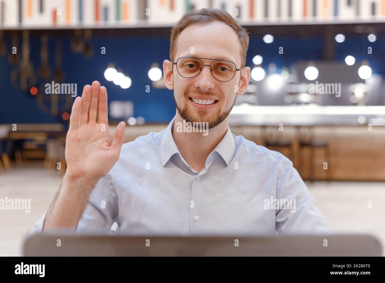 Young man sitting interview hi-res stock photography and images - Alamy