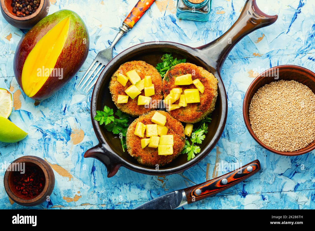Vegan quinoa cutlets Stock Photo - Alamy