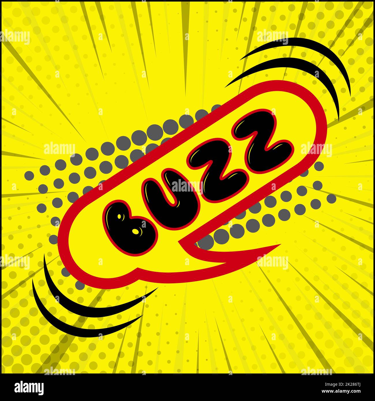 Comic lettering BUZZ on white background - Vector Stock Photo - Alamy