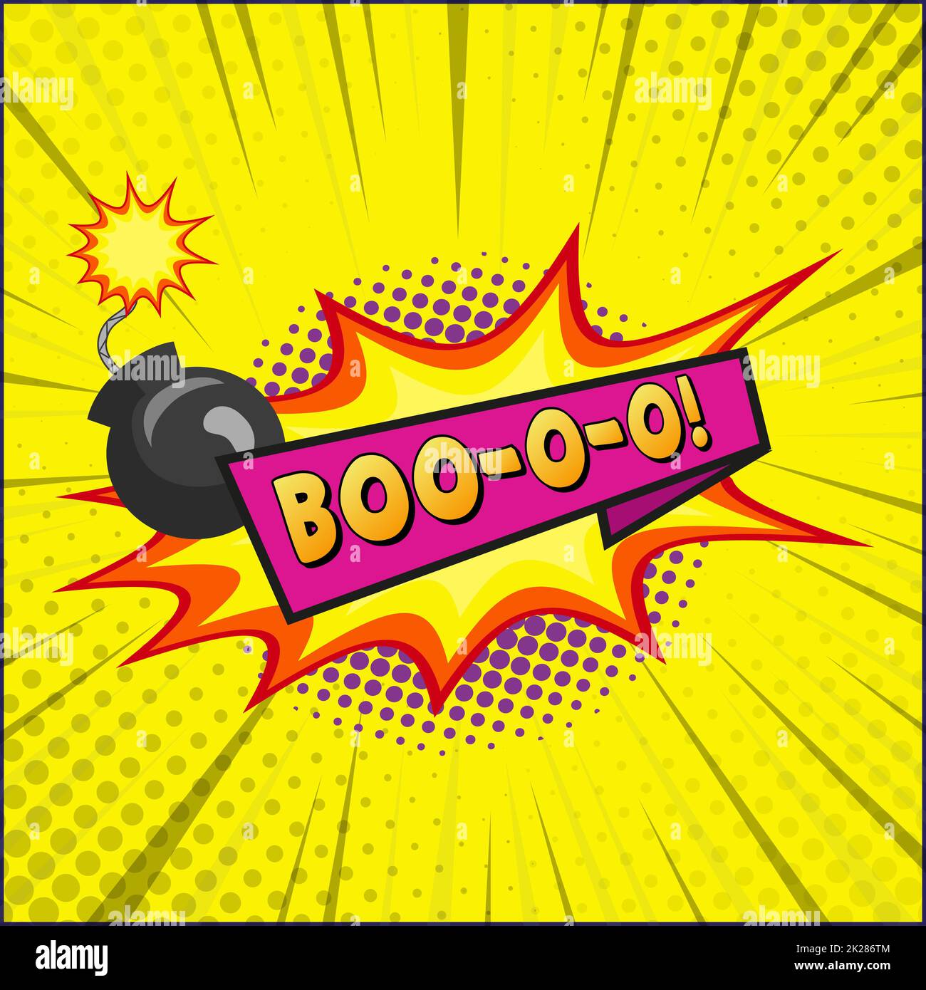 Comic lettering BOO-O-O on white background - Vector Stock Photo - Alamy