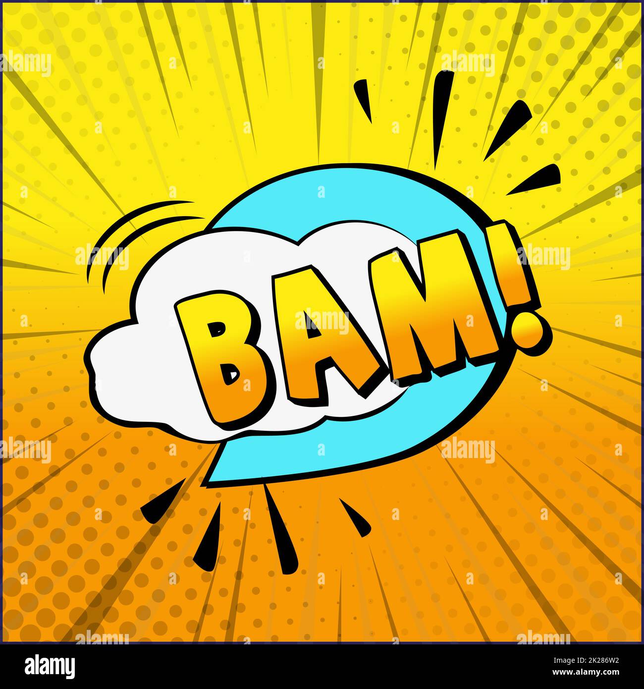 Comic lettering BAM on white background - Vector Stock Photo - Alamy
