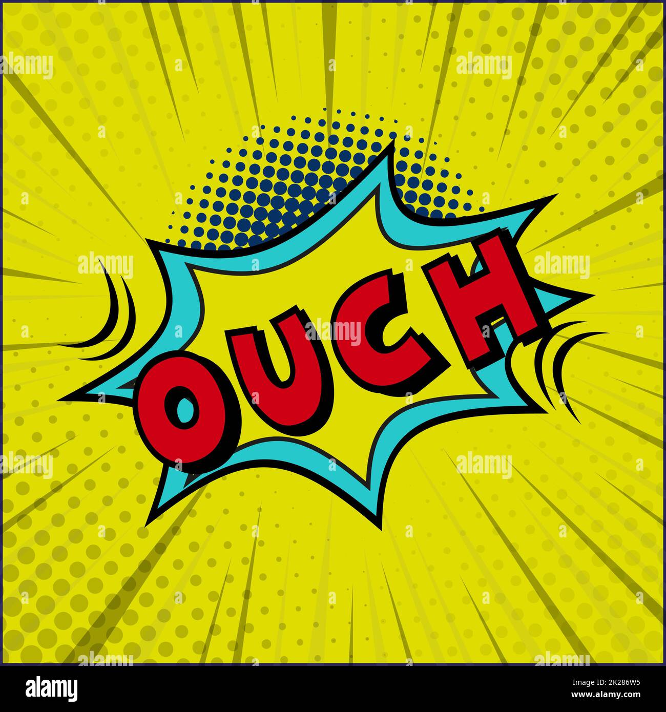 Comic lettering OUCH on white background - Vector Stock Photo - Alamy