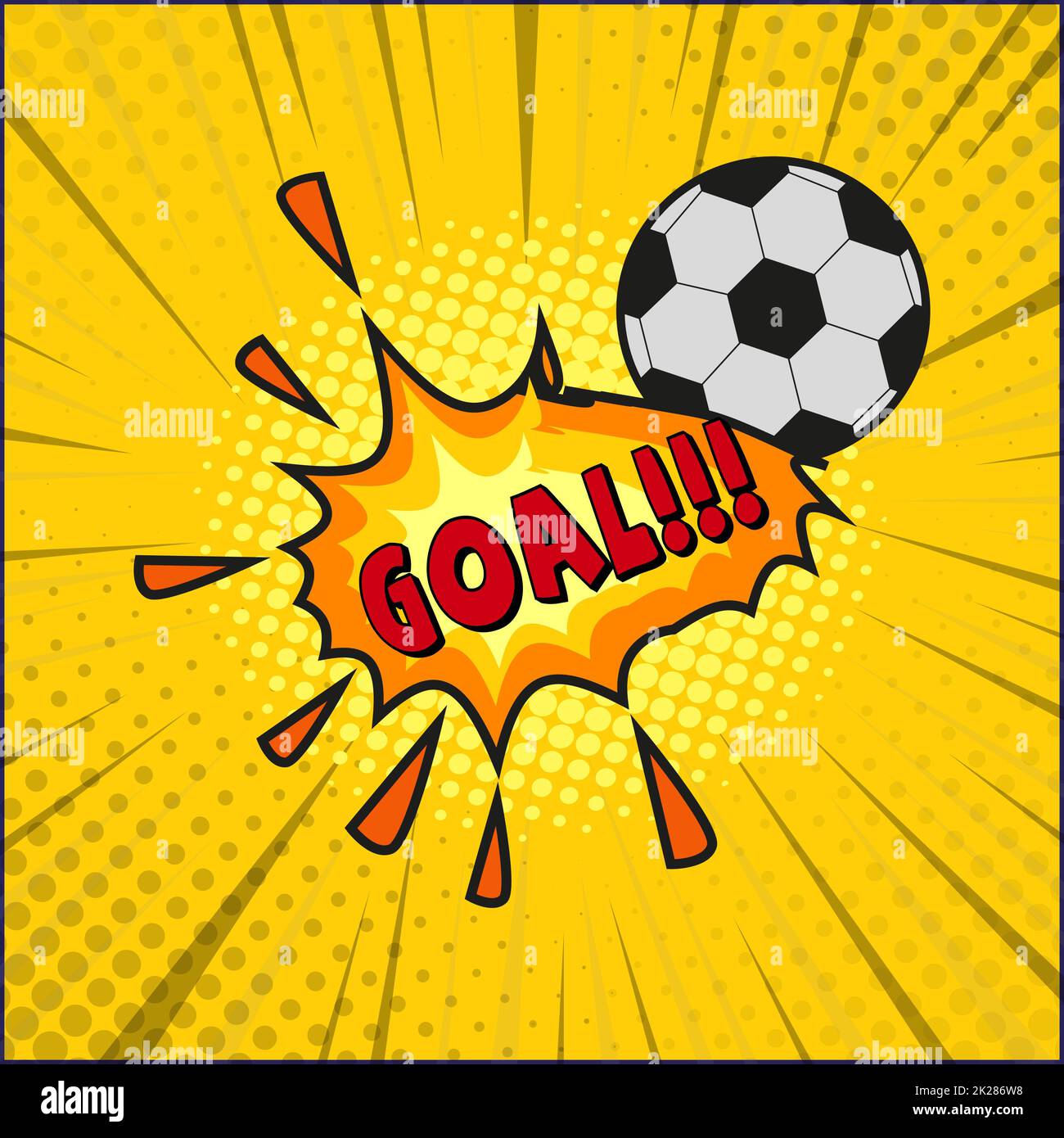 Comic lettering GOAL on white background - Vector Stock Photo - Alamy