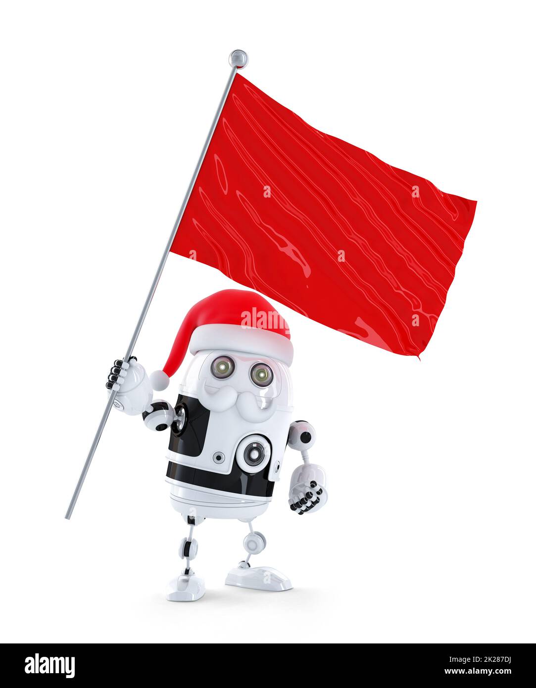 Male holding red flag Cut Out Stock Images & Pictures - Alamy