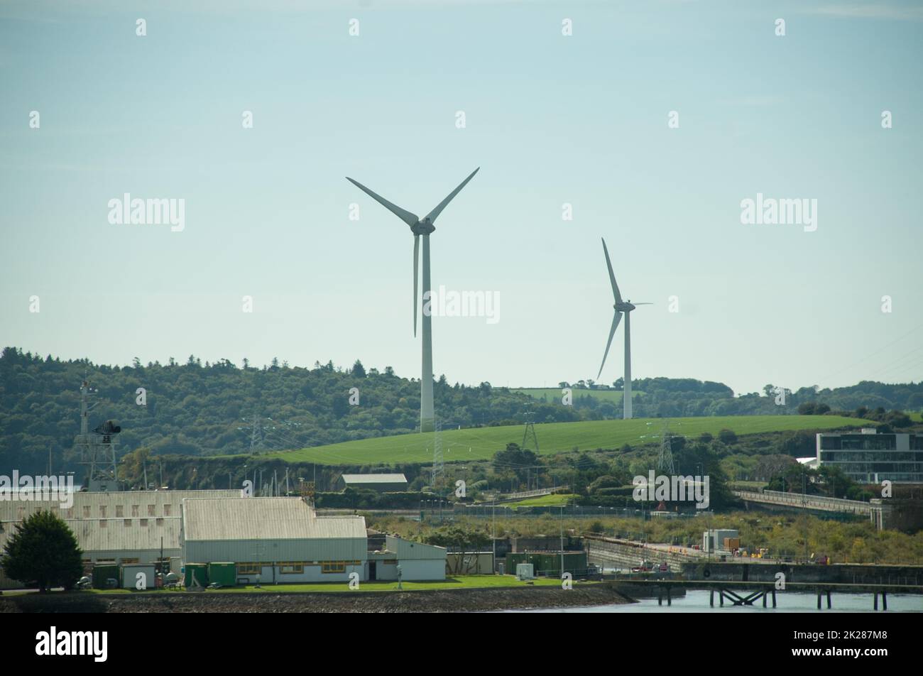 Wind turbines on hills power hi-res stock photography and images - Alamy