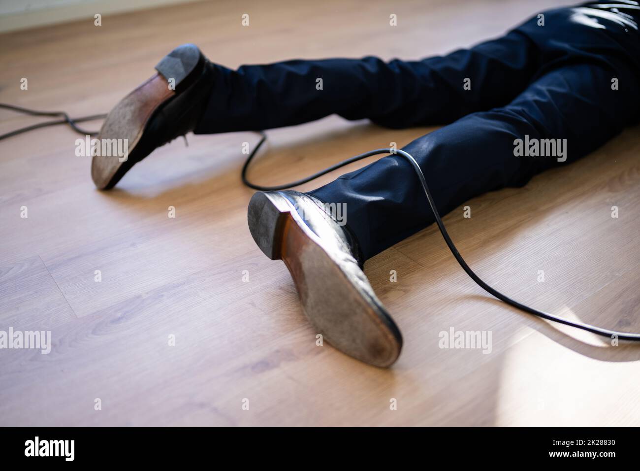 Trip Over Wire Cable Or Cable Stock Photo - Alamy