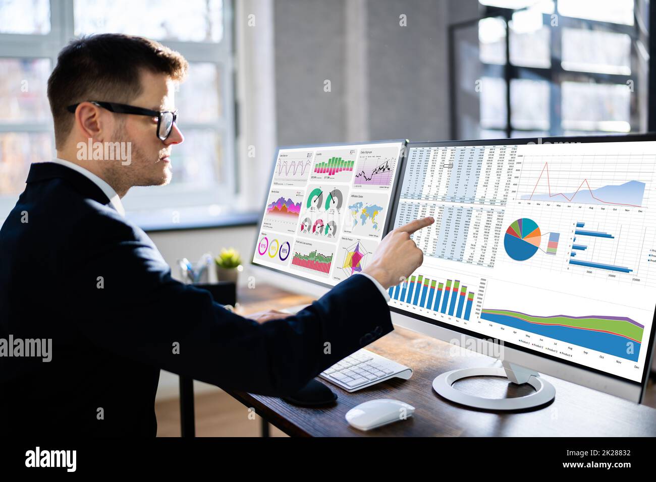 Business Data Analytics Dashboard Stock Photo Alamy
