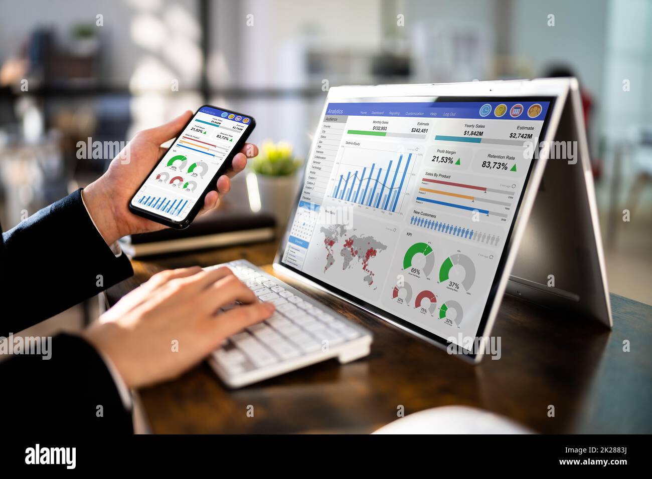 KPI Business Analytics Data Dashboard Stock Photo - Alamy