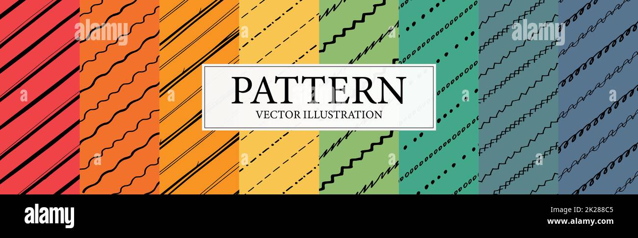 Assembly of seamless patterns, abstract shapes - Vector Stock Photo - Alamy