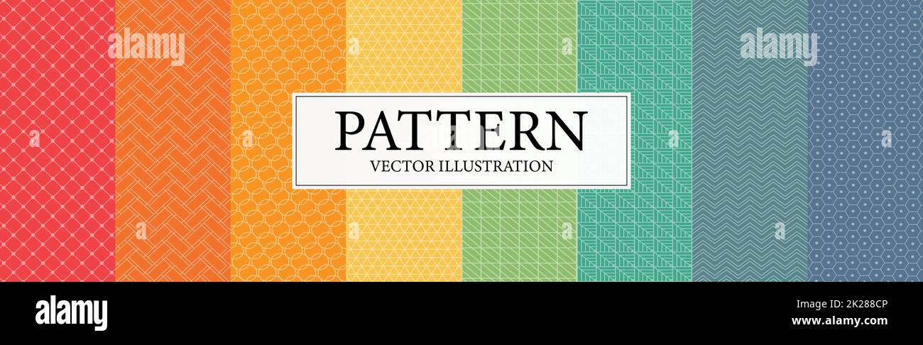 Assembly of seamless patterns, abstract shapes - Vector Stock Photo - Alamy