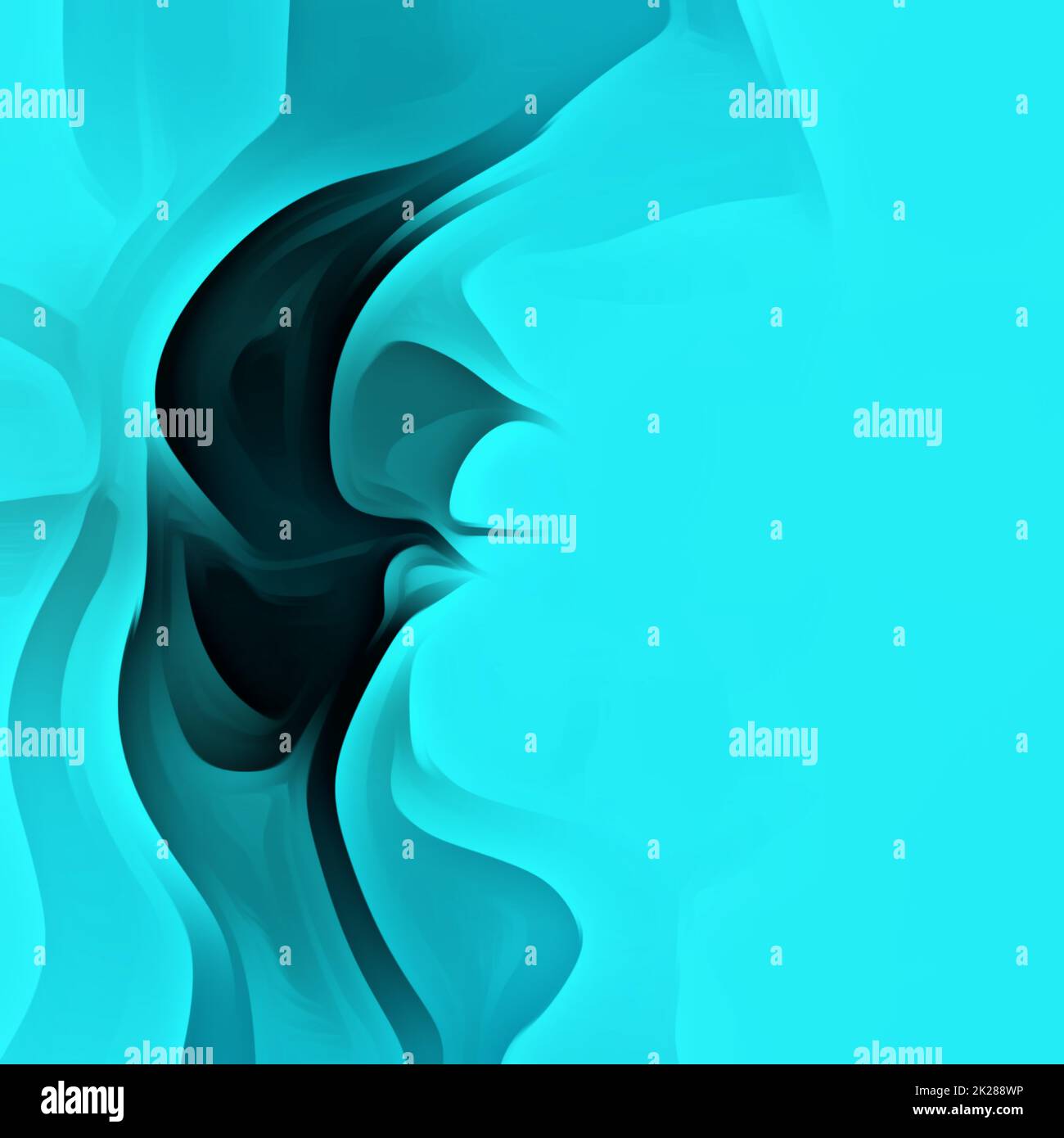 Bright Light Blue and Black Color Abstract Background.Neon twisted ...