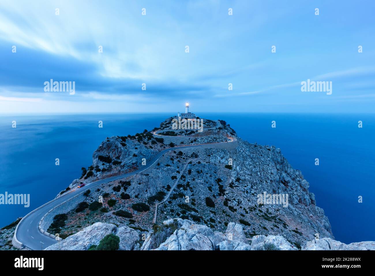 Mallorca lighthouse blue hour Majorca Cap Formentor landscape ...