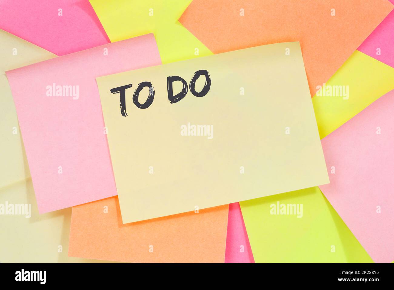 To Do list checklist business note paper Stock Photo - Alamy