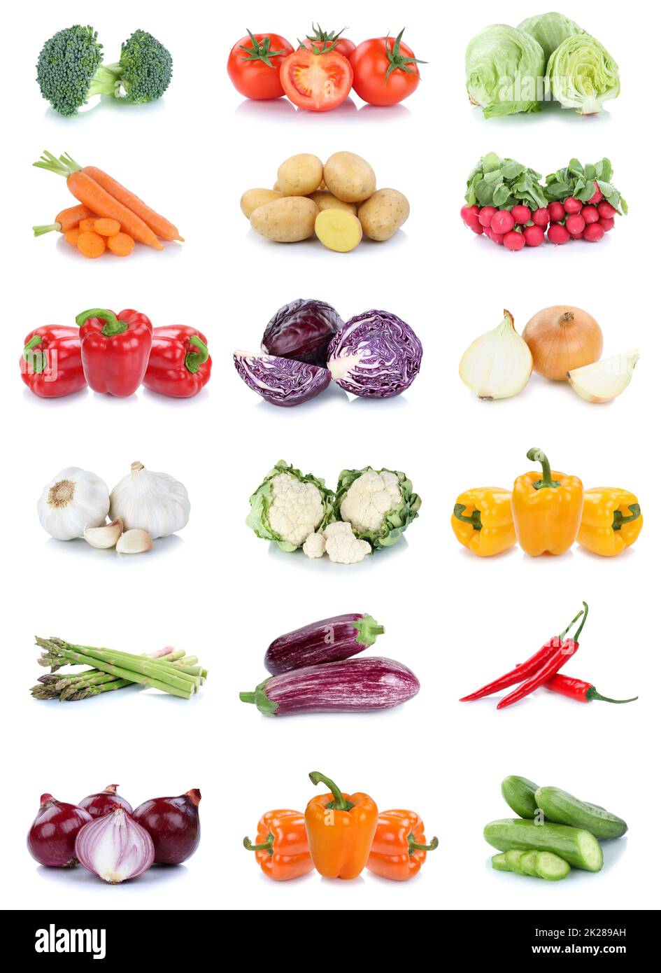 Collection of vegetables carrots tomatoes onions bell pepper lettuce ...