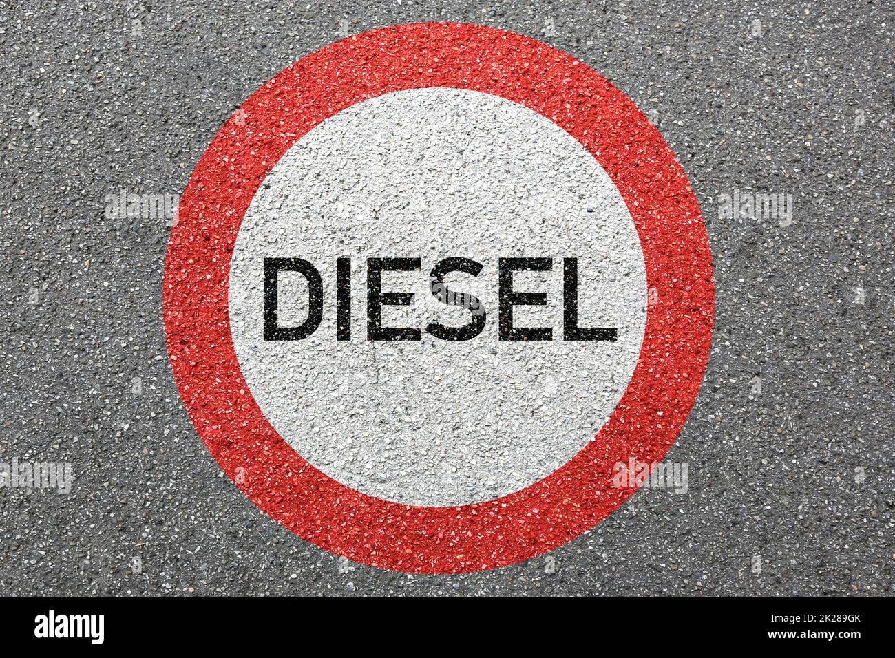Diesel driving ban road sign roadsign street not allowed zone Stock ...