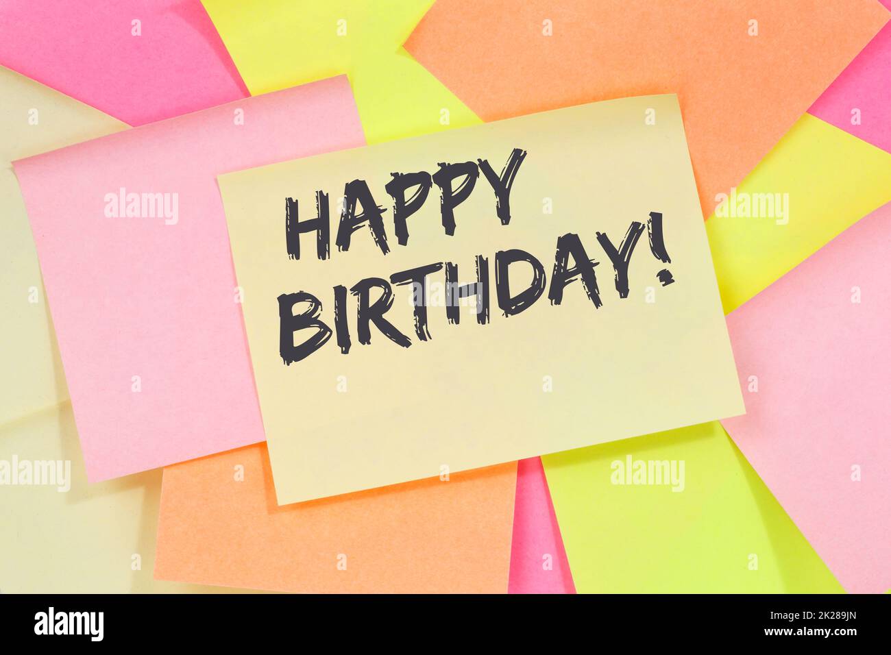 Happy birthday notice hi-res stock photography and images - Alamy