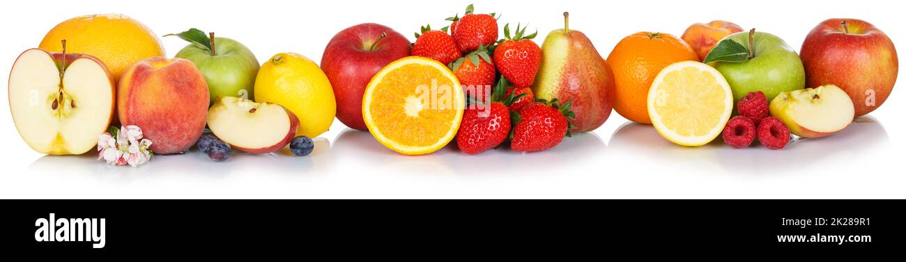 Fresh fruits collection apple apples orange strawberries berries fruit ...