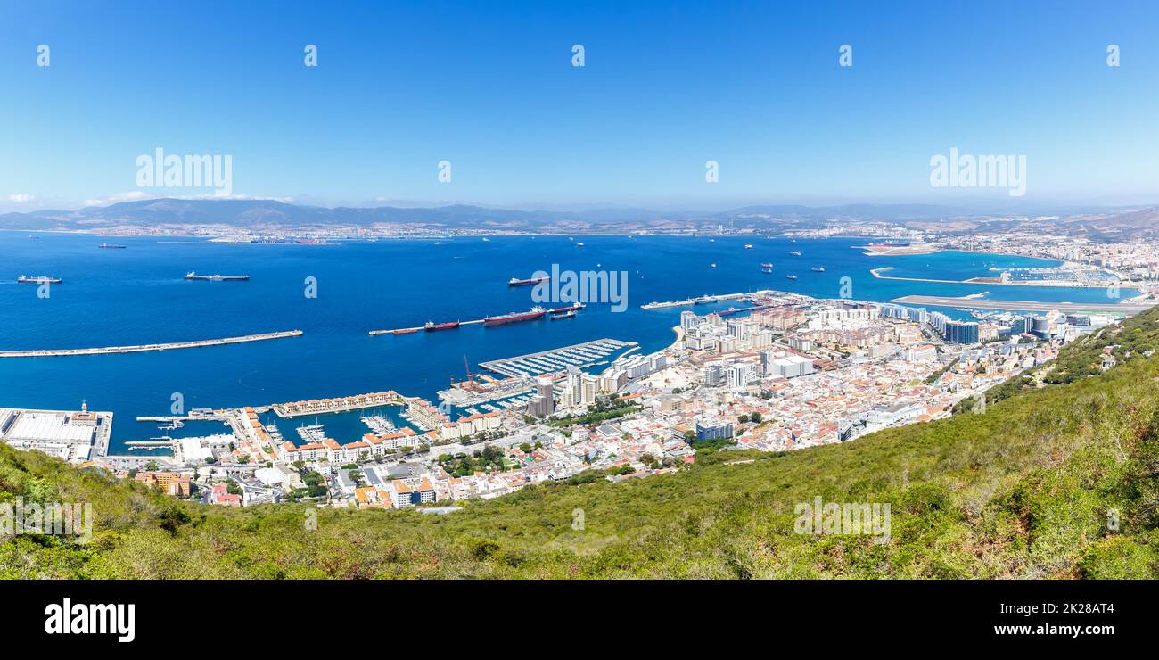 Panoramic view gibraltar harbor hi-res stock photography and images - Alamy