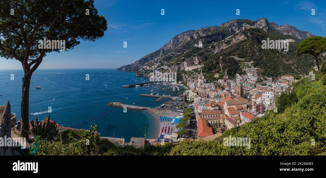 Amalfi panorama hi-res stock photography and images - Alamy