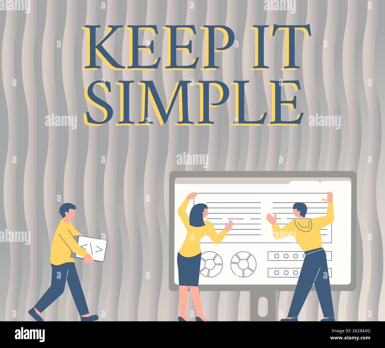 Text sign showing Keep It Simple. Business overview Easy to toss around ...