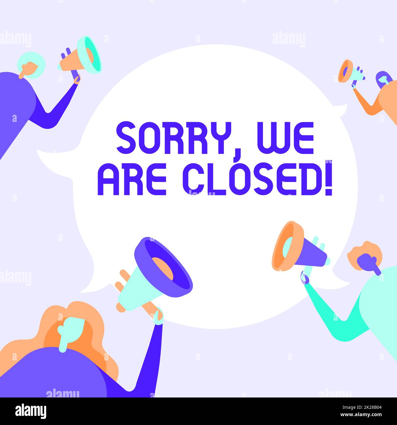 Text showing inspiration Sorry, We Are Closed. Business showcase ...