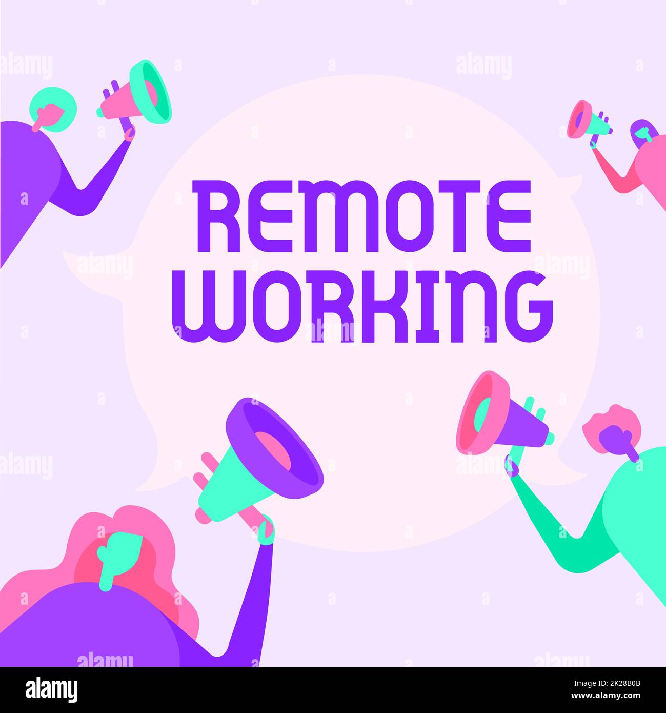 Sign displaying Remote Working. Conceptual photo situation in which an ...
