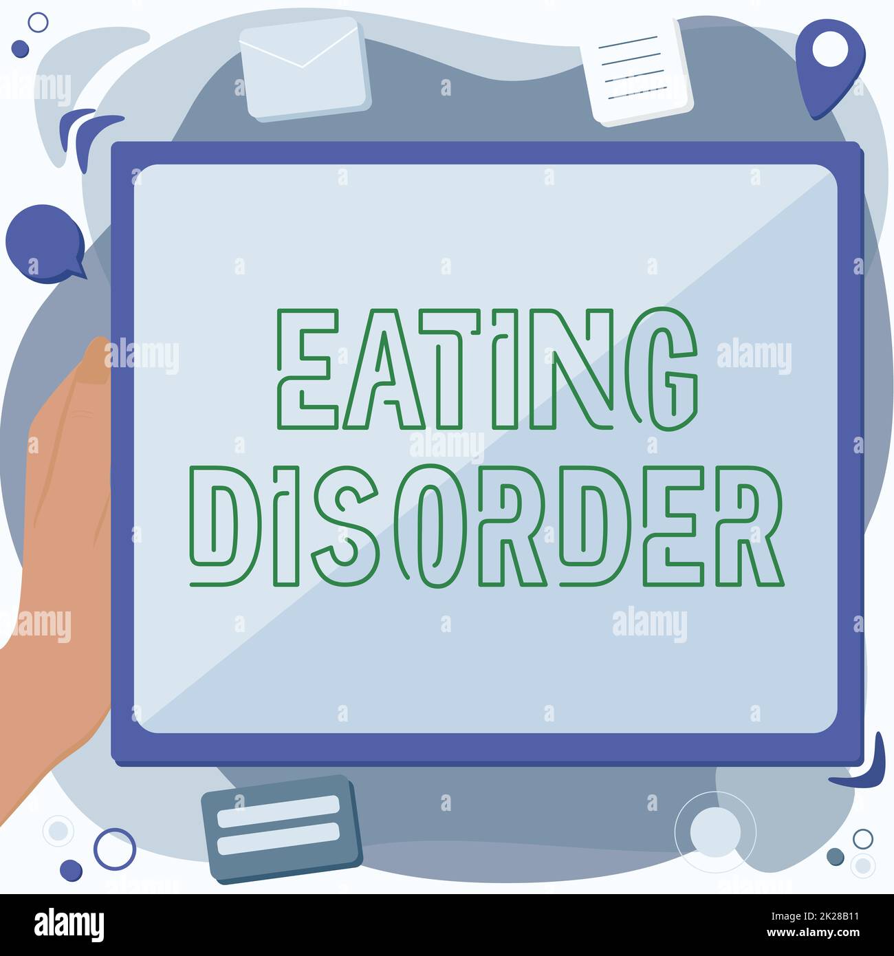 Conceptual caption Eating Disorder. Word for characterized by abnormal ...