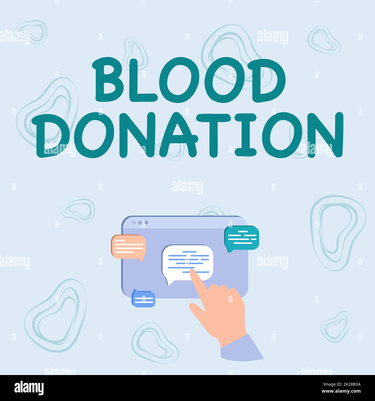 Handwriting text Blood Donation. Business idea Process of collecting ...