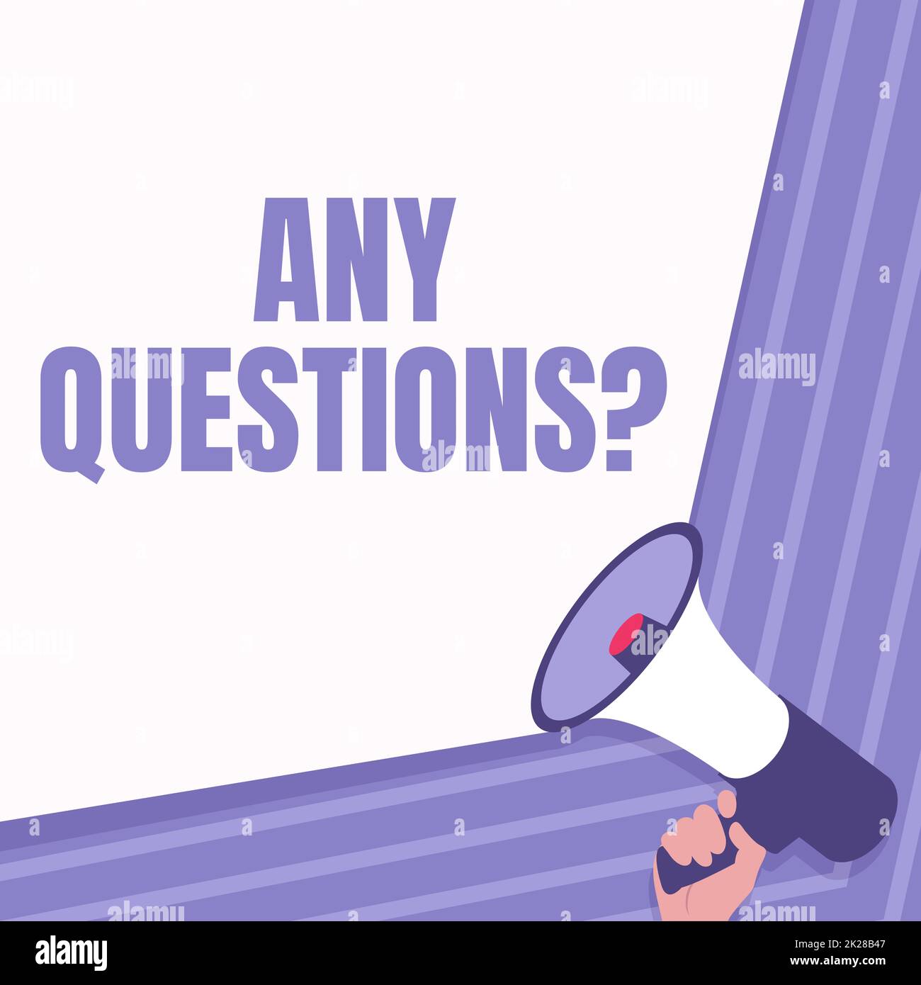 Hand writing sign Any Questionsquestion. Word Written on Need to ask ...