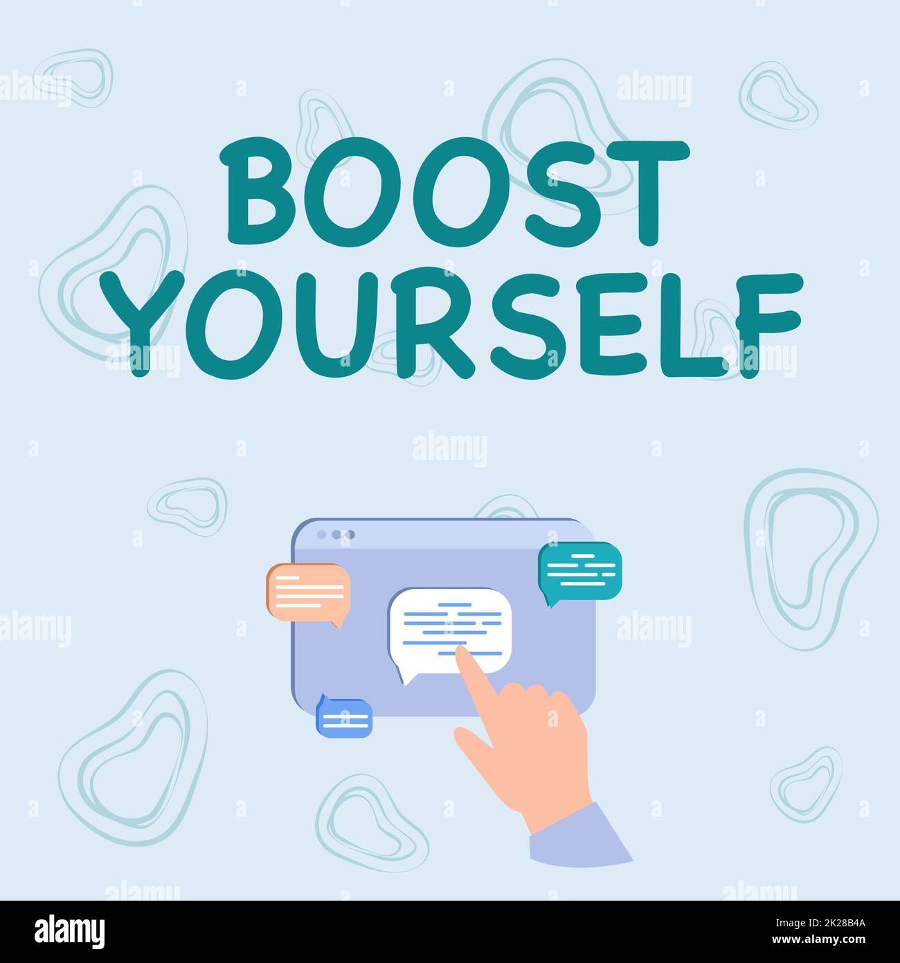 Conceptual caption Boost Yourself. Business idea to make yourelf feel ...