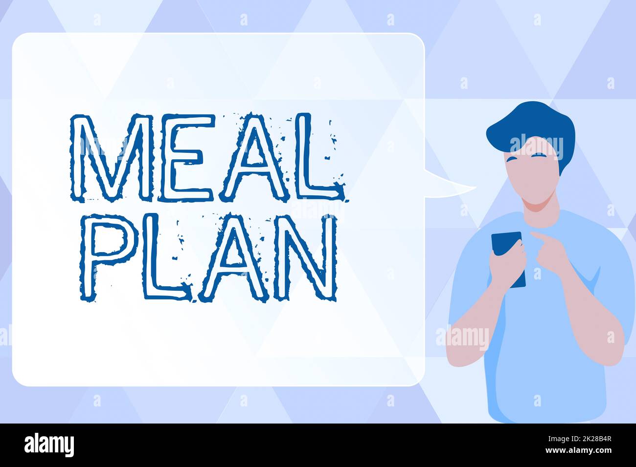 Conceptual display Meal Plan. Business overview arrangement scheme of ...