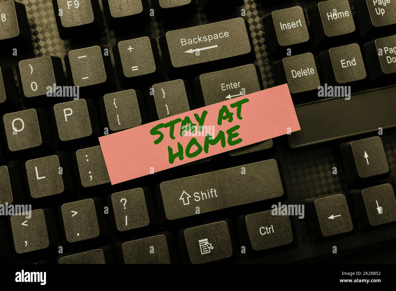 Conceptual display Stay At Home. Internet Concept movement control ...