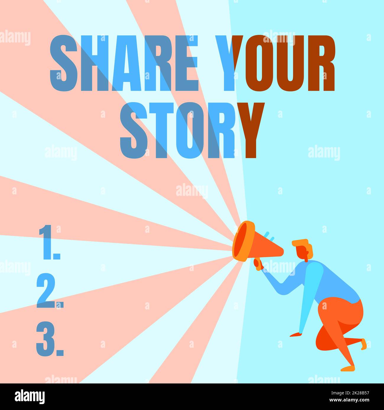 Conceptual caption Share Your Story. Business concept asking someone to ...