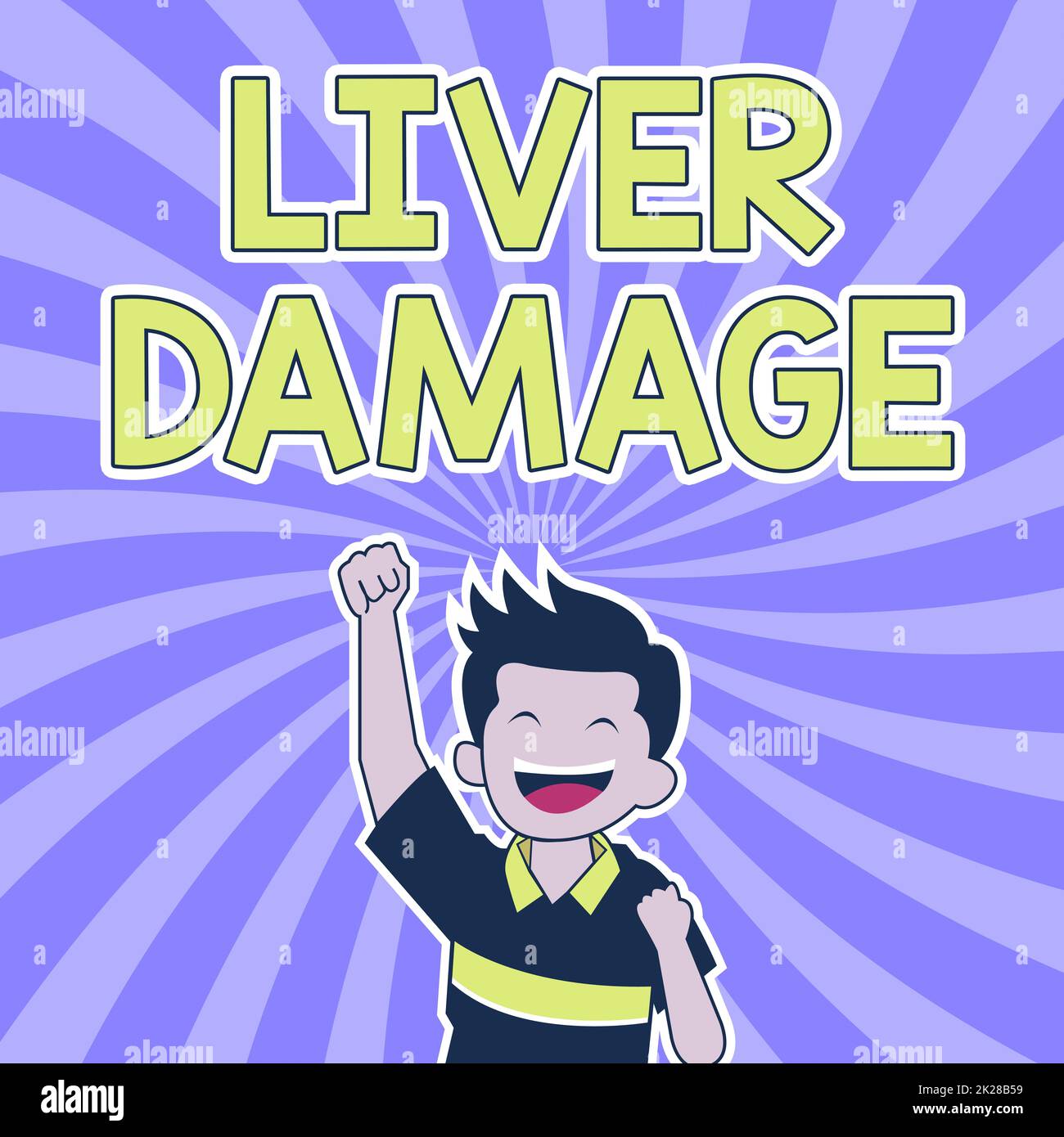 Sign displaying Liver Damage. Business approach damage to the liver and ...