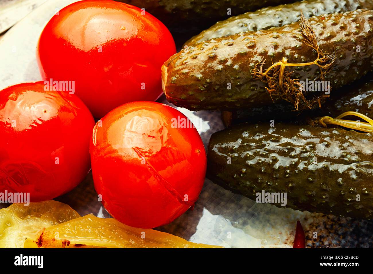 Homemade cold appetizer, pickled vegetables Stock Photo - Alamy