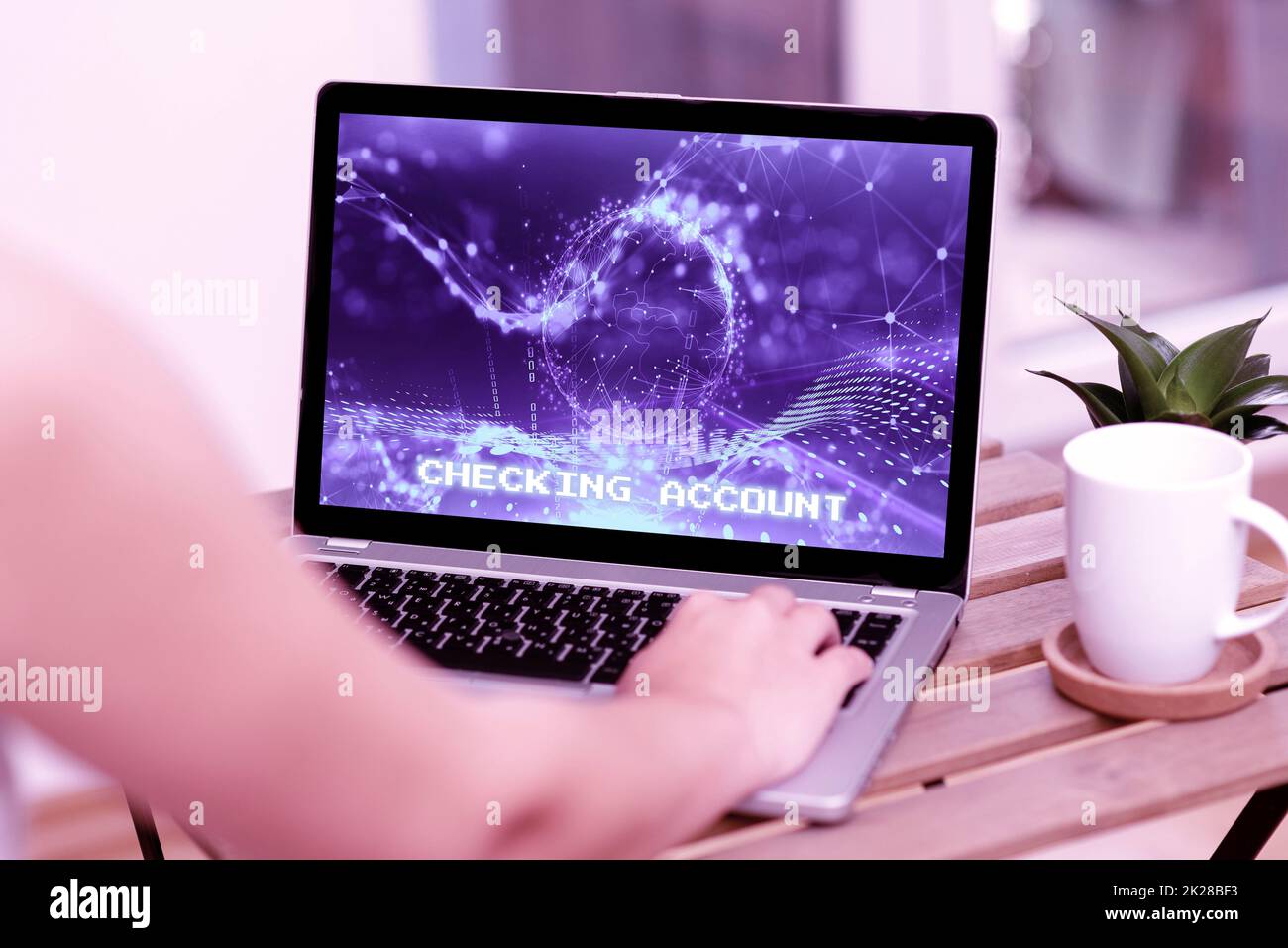 Writing displaying text Checking Account. Business overview ...