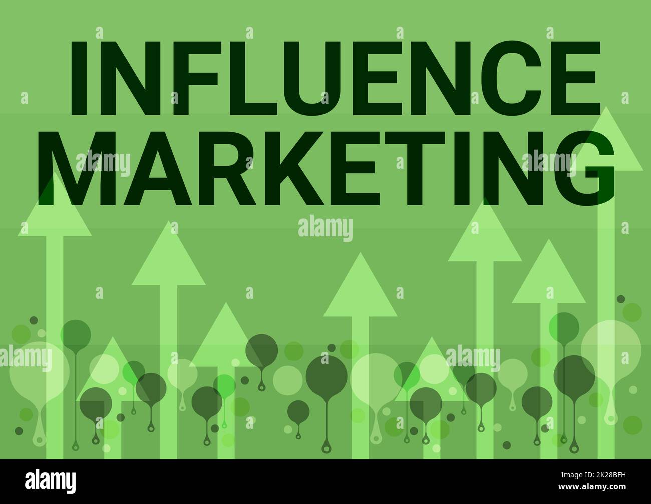 Hand writing sign Influence Marketing. Word Written on Using key ...